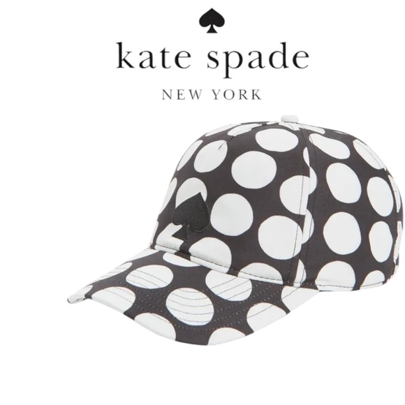 kate spade | Accessories | Nwt Kate Spade Art Dot Polka Dot Baseball ...